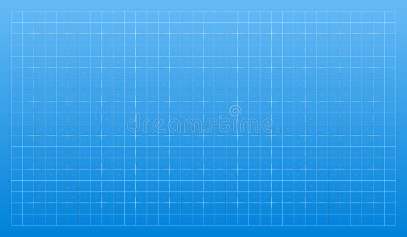 White Lines on a Blue Background. Architectural Technical Grid of ...