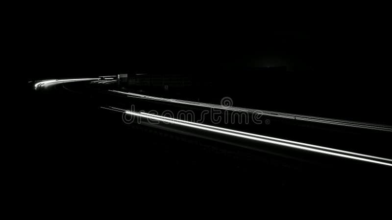 White Lines of Car Lights on Black Background Stock Footage - Video of ...