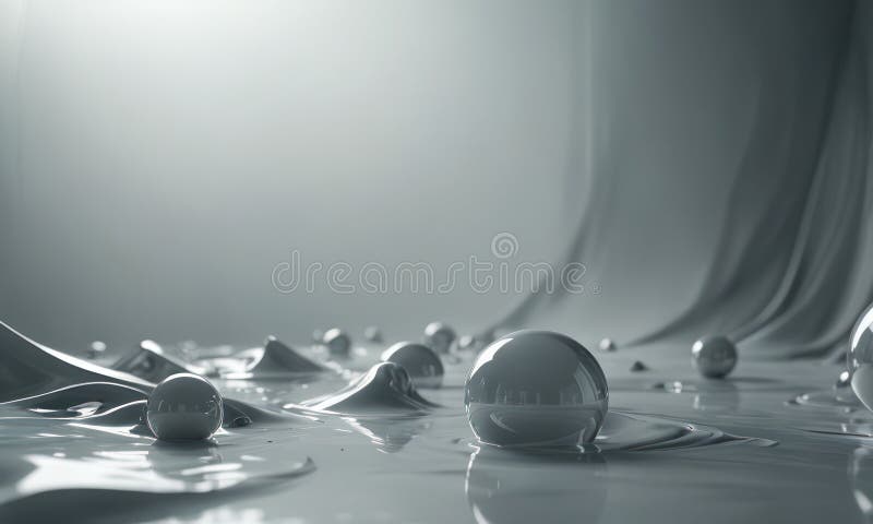 A White Liquid is Dripping Down a Surface, with Many White Balls ...