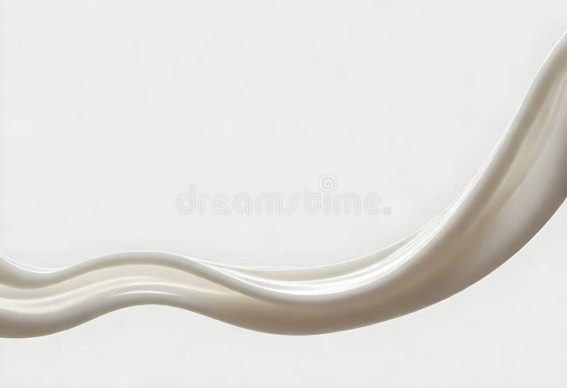 A White Liquid Flowing Over on a White Background Stock Illustration ...
