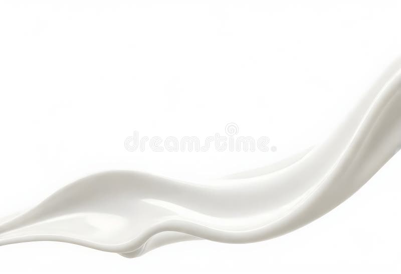 A White Liquid Flowing Over on a White Background Stock Illustration ...