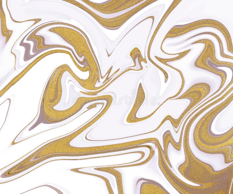 White Liquid Ink with Gold Glitter Texture. Stock Vector - Illustration ...