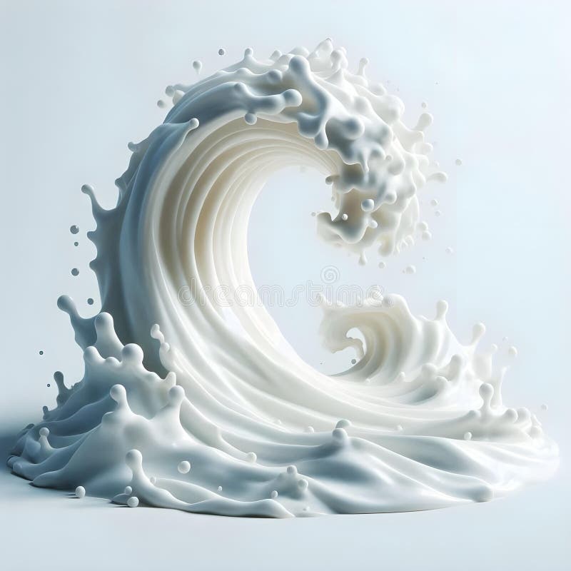 White liquid milk wave stock image. Illustration of sculpture - 329690819
