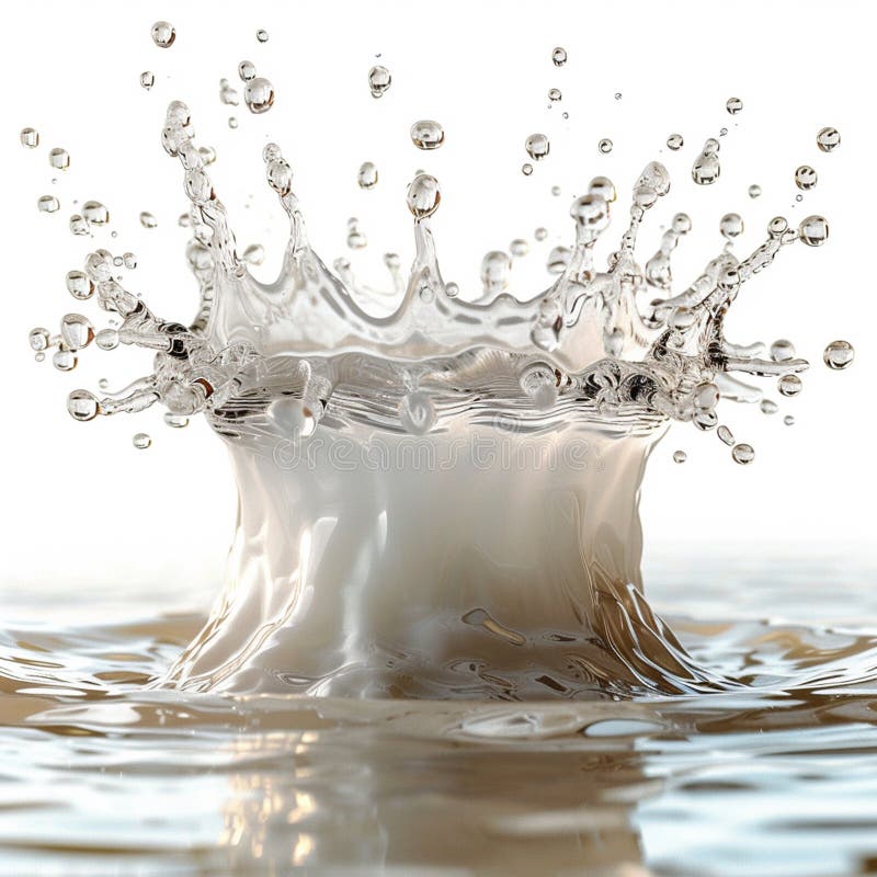 White Liquid Splash on White Background Stock Illustration ...