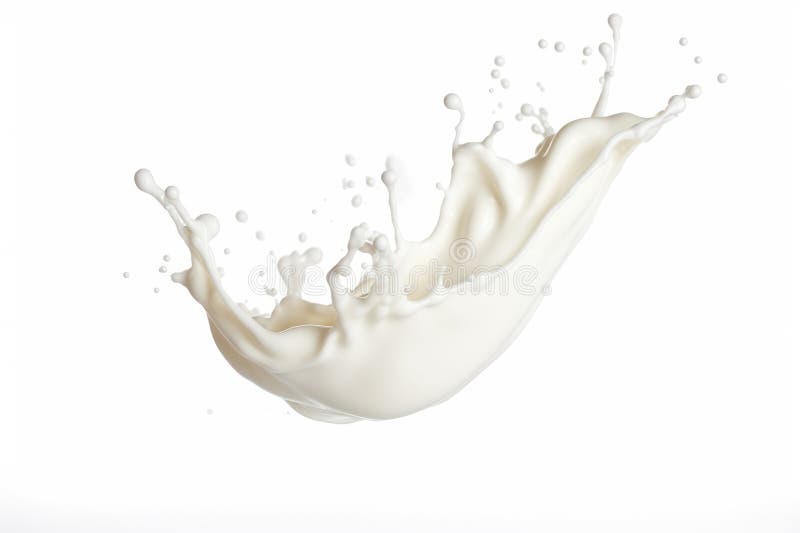 White Liquid Splash Isolated on White. AI Generated Stock Image - Image ...