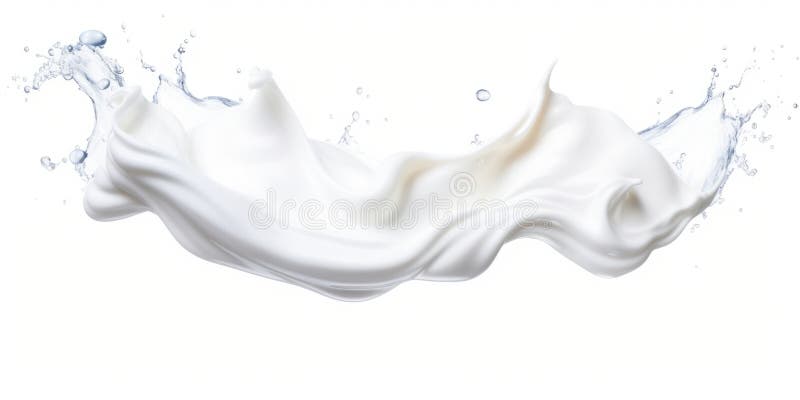 White Liquid Splash Isolated on White. AI Generated Stock Image - Image ...