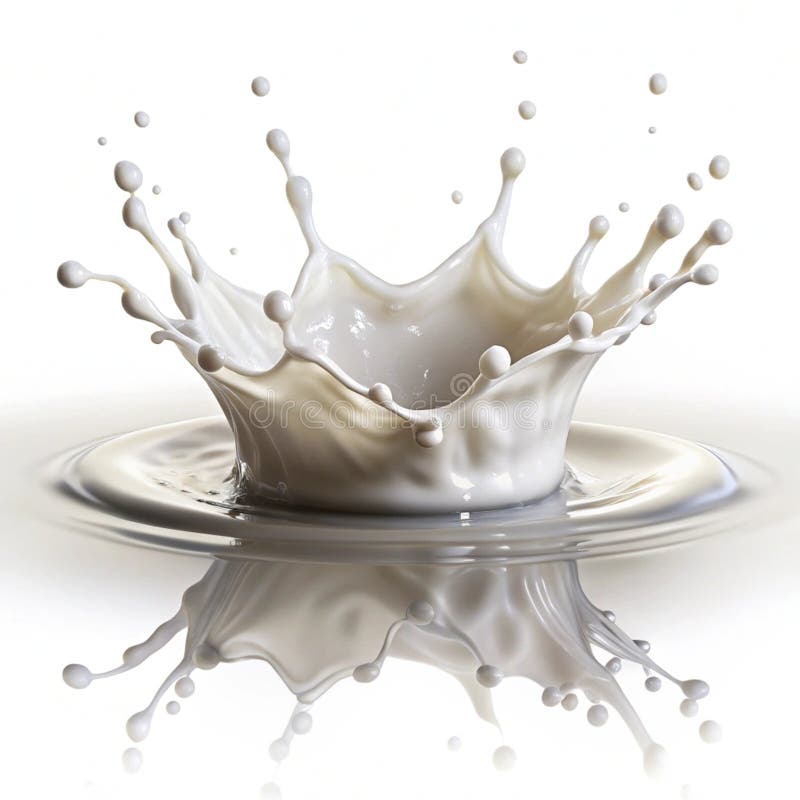 White Liquid Splash Isolated on White Background Stock Photo - Image of ...
