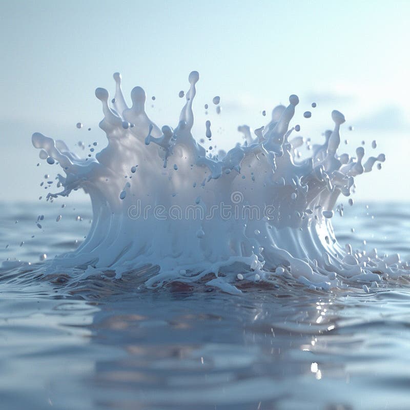 White Liquid Splash on Swimming Pool Stock Illustration - Illustration ...