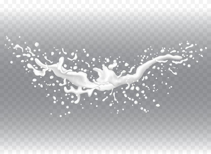 White Liquid on Transparent Background Stock Vector - Illustration of ...