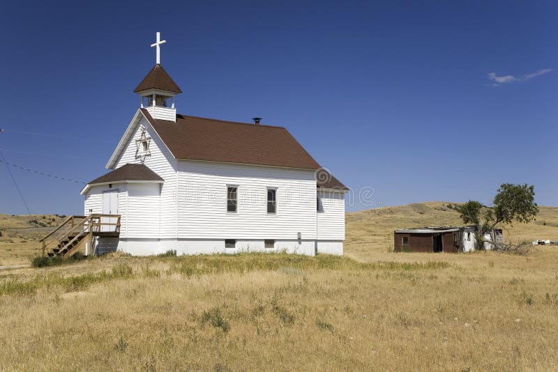 Rural church in field. stock photo. Image of rural, square - 2042370
