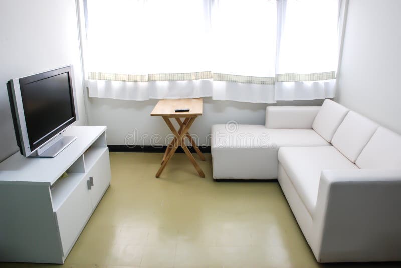 White Living Room stock image. Image of decoration, comfort - 32859263