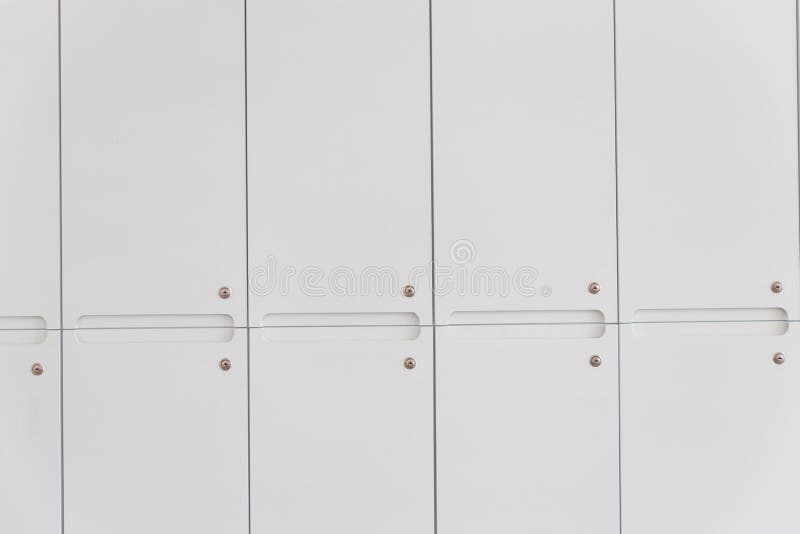 White Locker in School or Office. Stock Photo - Image of white, public ...