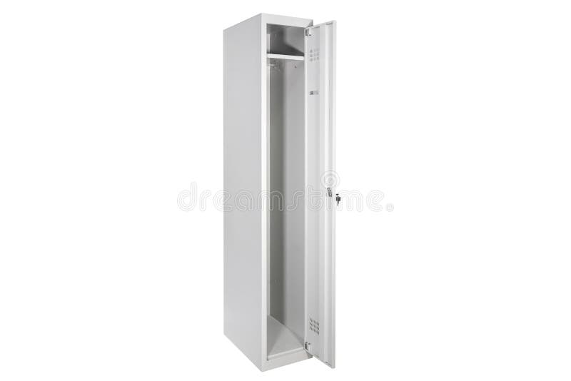 White Lockers with Silver Numbers in Bright Interior. Change Room Metal ...