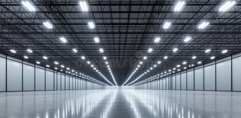 A White Loft Office Room with Expansive Windows, Presented in ...