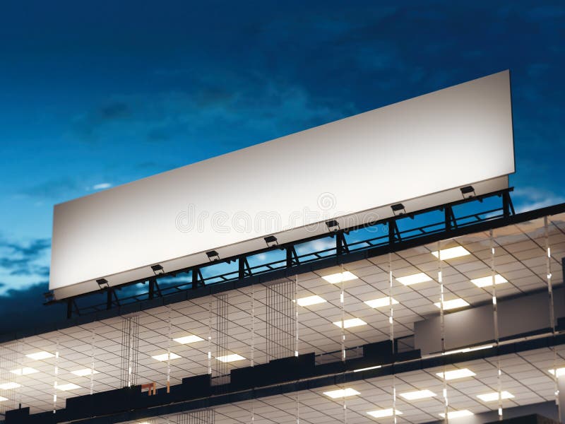 Long Billboard on the Wall with Steps Stock Image - Image of ...