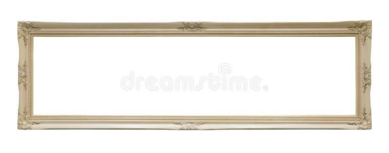 White and Long Classic Frame Stock Photo - Image of ornate, decorated ...