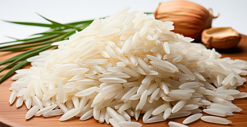 White Long Grain Rice - AI Generated Image Stock Illustration ...