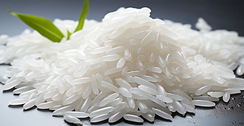 White Long Grain Rice - AI Generated Image Stock Illustration ...