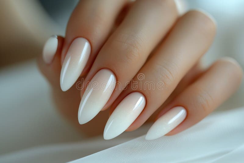 White long nails manicure stock photo. Image of lighting - 321470882