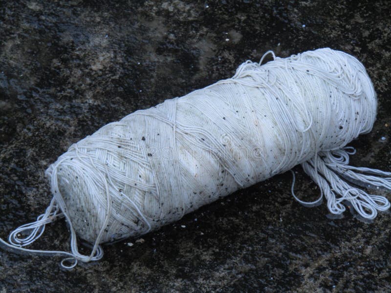 White Long Thread Bundle Looks Different Stock Image - Image of looks ...