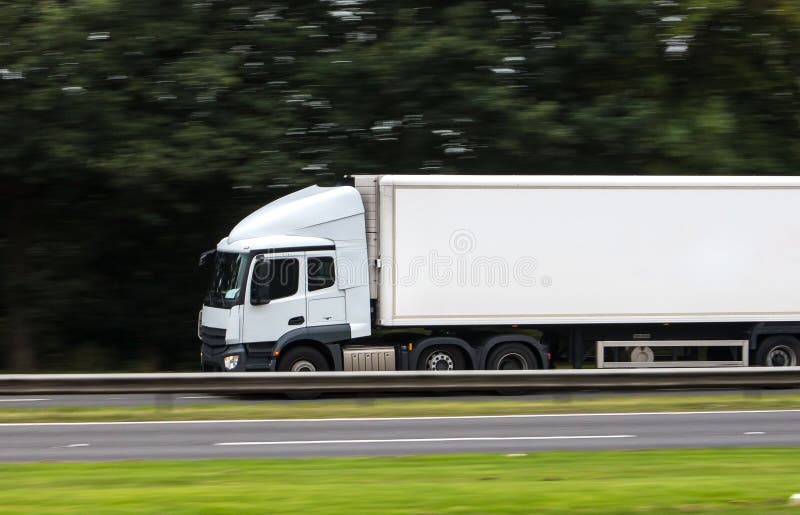 White lorry stock image. Image of chill, drive, time - 20507555