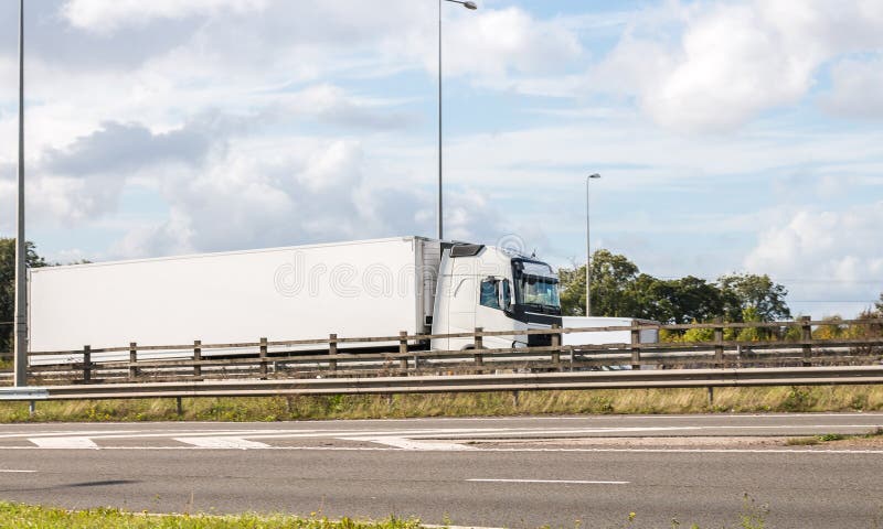 White lorry stock photo. Image of fast, road, winter - 36465174
