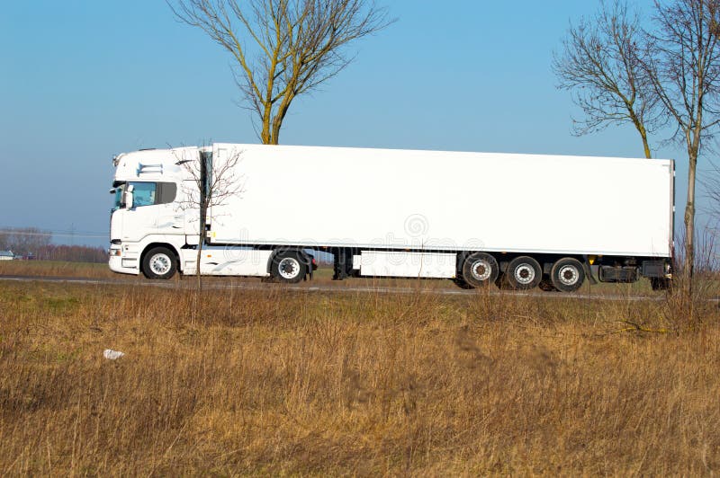 White lorry stock photo. Image of speeding, dangerous - 50333138