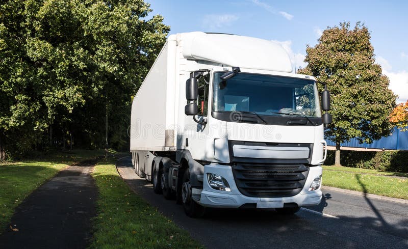 White lorry stock photo. Image of fast, road, winter - 36465174