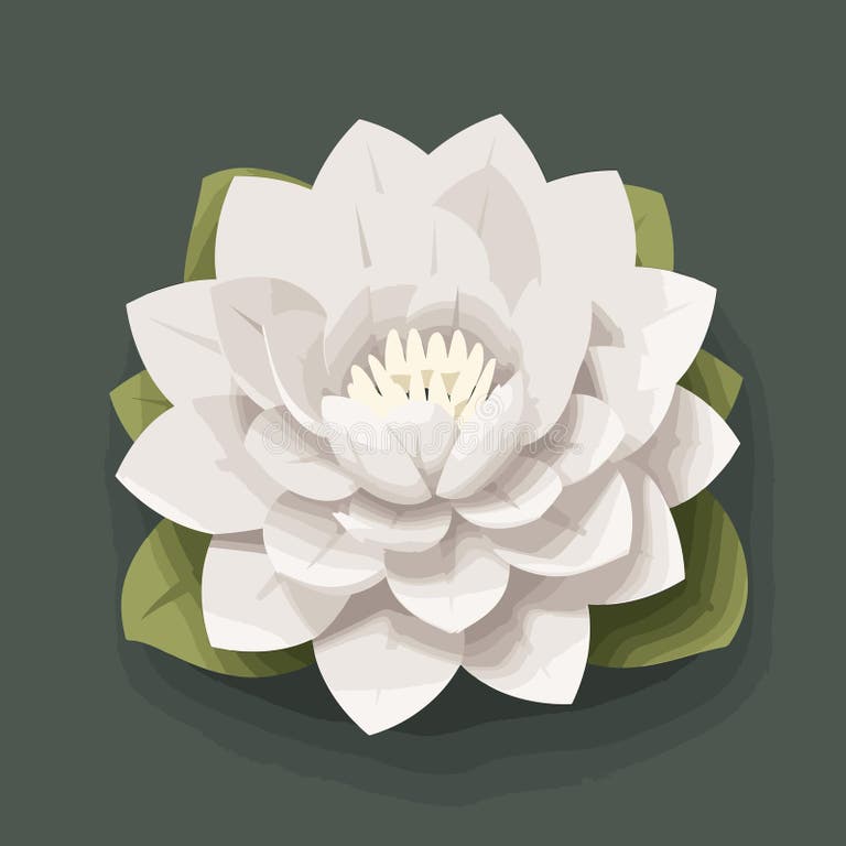 WHITE LOTUS Vector Flat Minimalistic Isolated Illustration Stock Vector ...