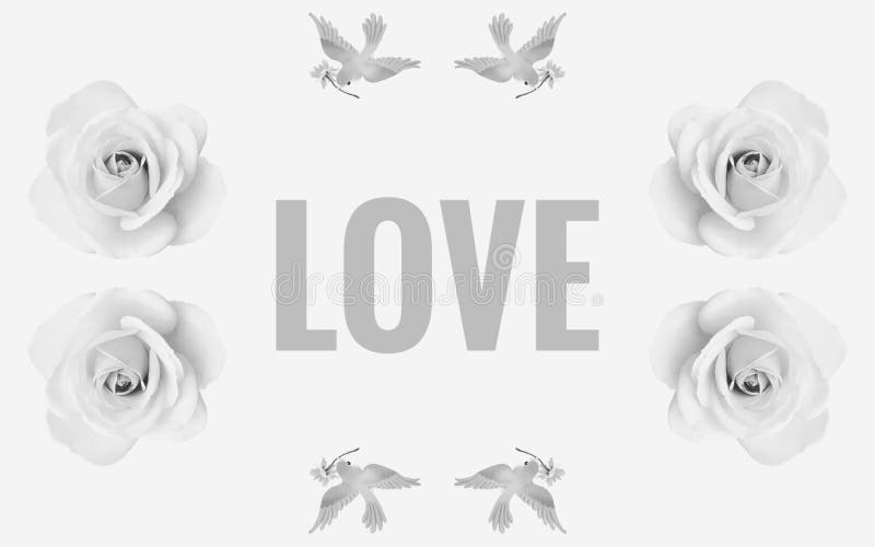 White Love Abstract Background Illustration Header Template Stock ...