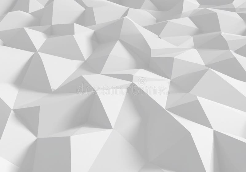 White Low Poly Background Texture. 3d Rendering Stock Illustration ...