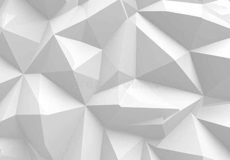 White Low Poly Background Texture. 3d Rendering Stock Illustration ...