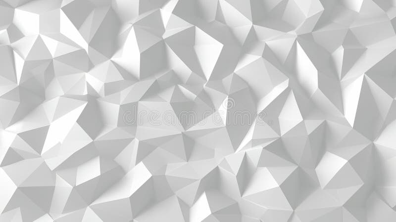White Low Poly Background Texture. 3d Rendering Generated Image Stock ...
