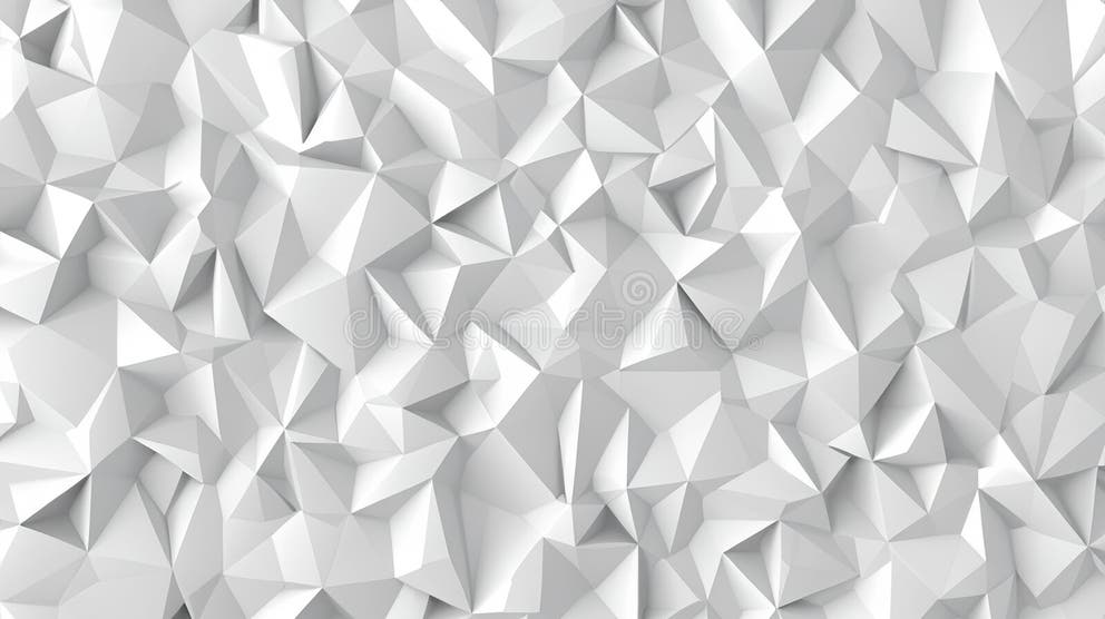 White Low Poly Background Texture. 3d Rendering Generated Image Stock Illustration ...