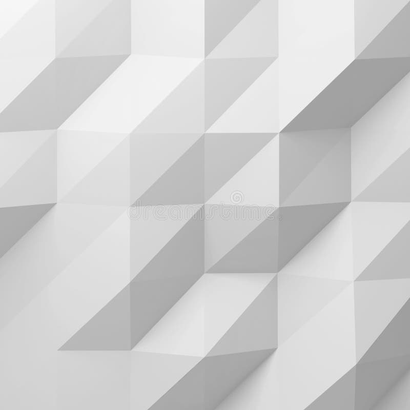 White Low Poly 3d Triangulation Pattern Stock Illustration ...