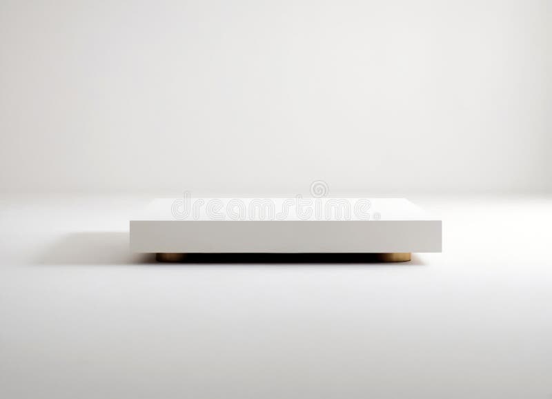 White Low Rectangular Stand for Product Display Stock Illustration ...
