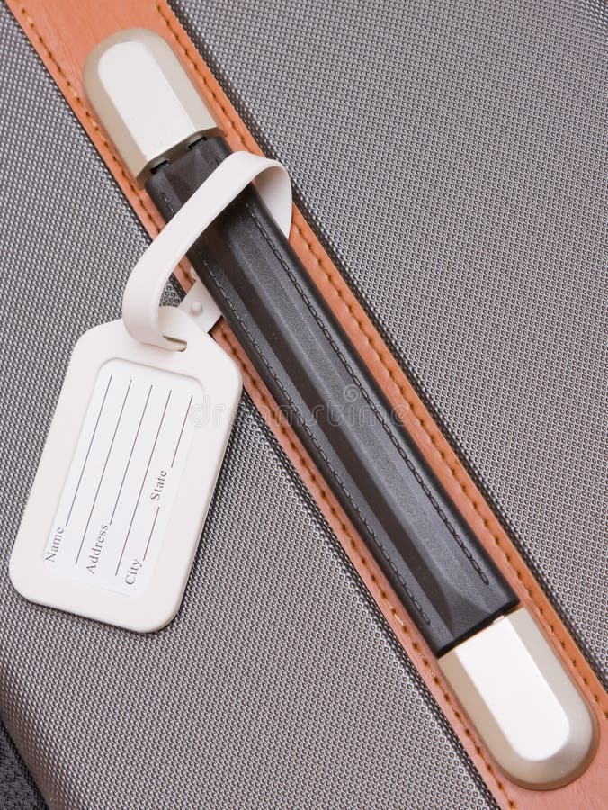 Luggage tag stock photo. Image of leather, isolated, white - 8574206