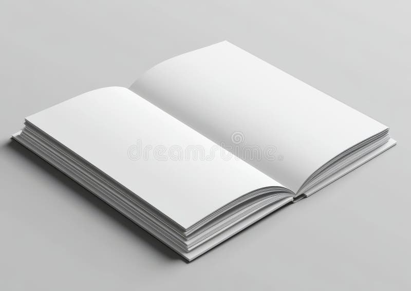 White Magazine Cover Mockup Isolated on White 3D Render Stock ...
