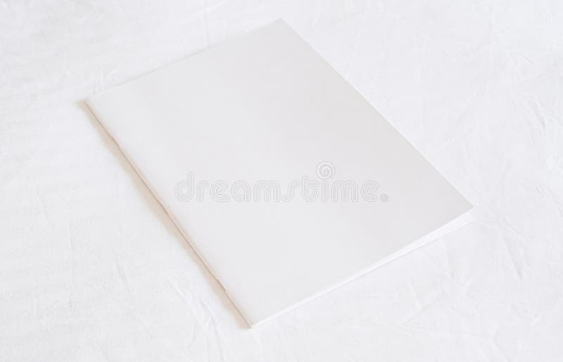 White Magazine Mockup on White Bed Stock Photo - Image of magazine ...