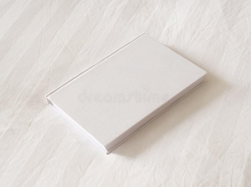 White Magazine Mockup on White Hotel Bed Stock Photo - Image of ...