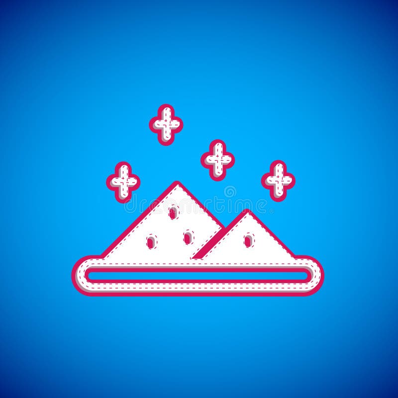White Magic Powder Icon Isolated on Blue Background. Vector Stock ...