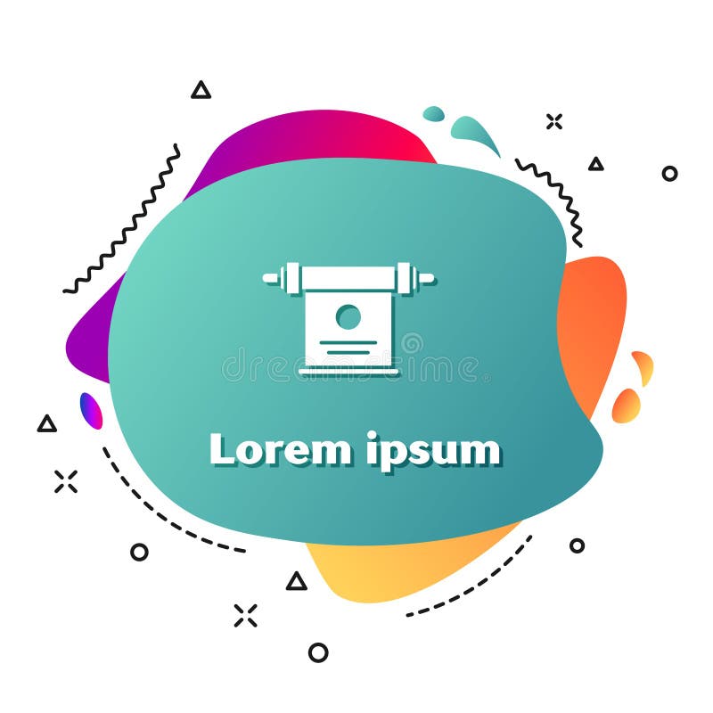 White Magic Scroll Icon Isolated on White Background. Decree, Paper ...