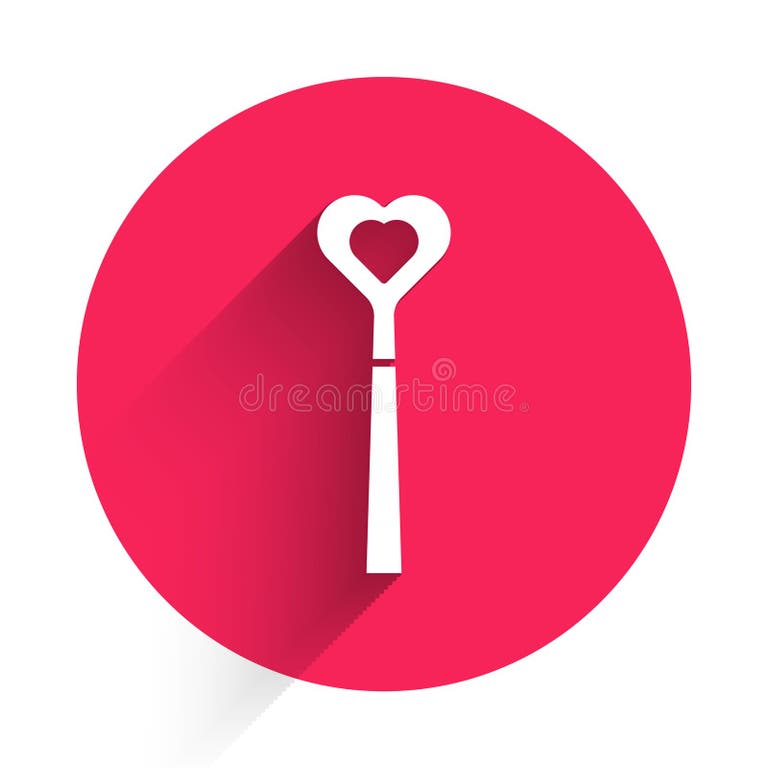 White Magic Wand Icon Isolated with Long Shadow. Star Shape Magic ...