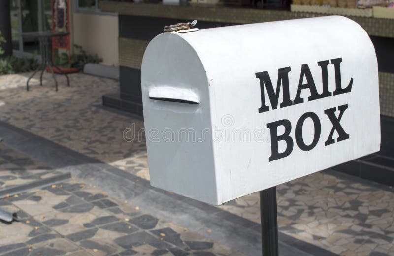 White mail box stock image. Image of color, address, delivery - 45731971