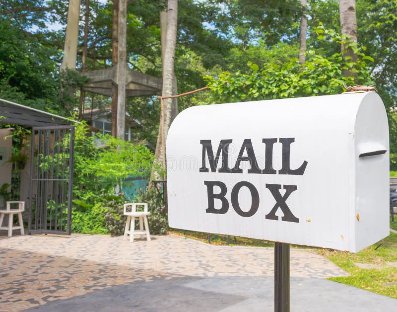 White Mail Box stock photo. Image of envelope, paper - 43730580