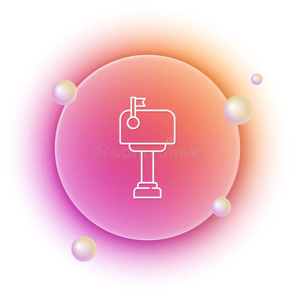 White Mail Box Icon Isolated on White Background. Mailbox Icon. Mail ...