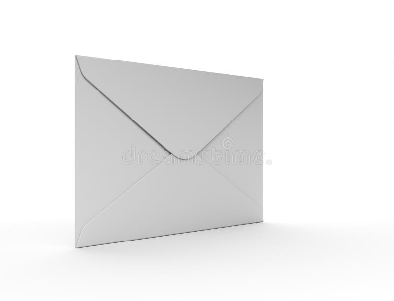 White Mail Envelope on the White Background Stock Illustration ...