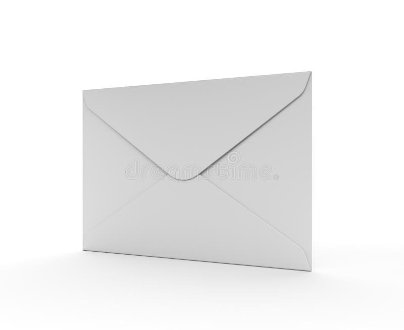 White Mail Envelope on the White Background Stock Illustration ...