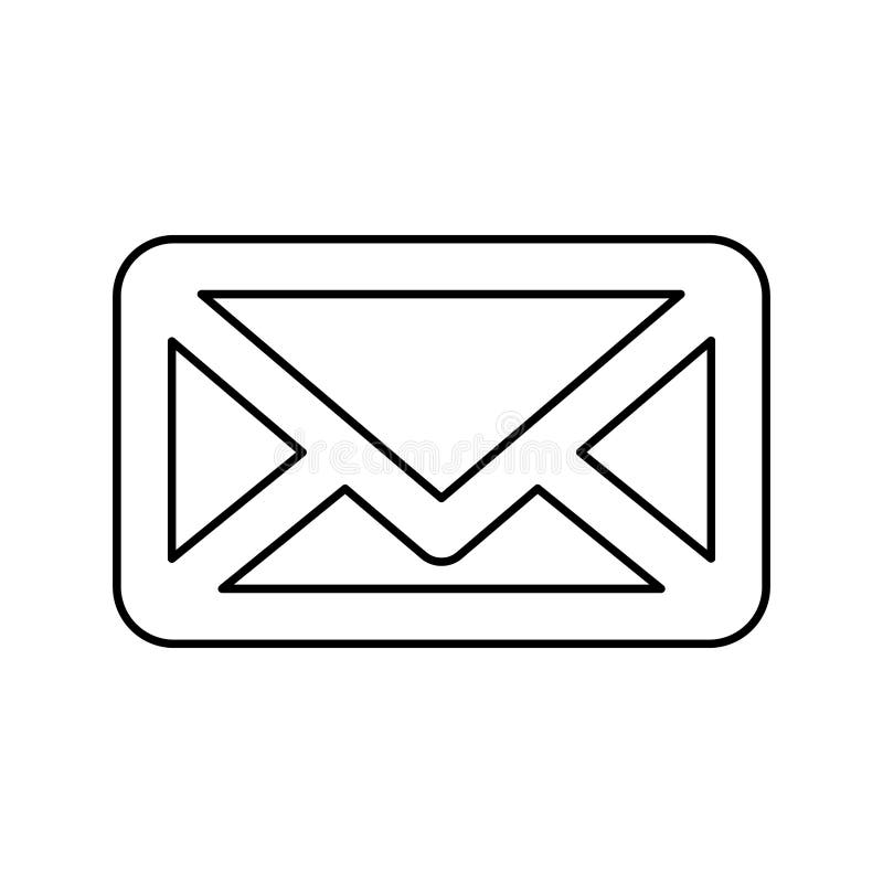 White Mail Symbol Icon Design Stock Illustration - Illustration of ...