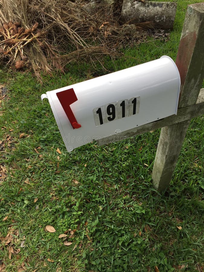 A White Mailbox in the Meadow Stock Photo - Image of white, garden ...